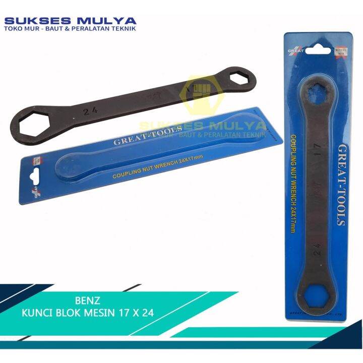 Kunci Blok Mesin 17 x 24 Coupling Nut Wrench | Lazada Indonesia