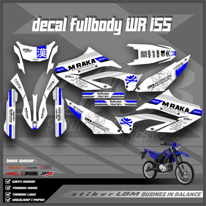 DECAL STICKER WR 155 Design Update 2022 Terbaru DECAL STICKER CRF 150L ...