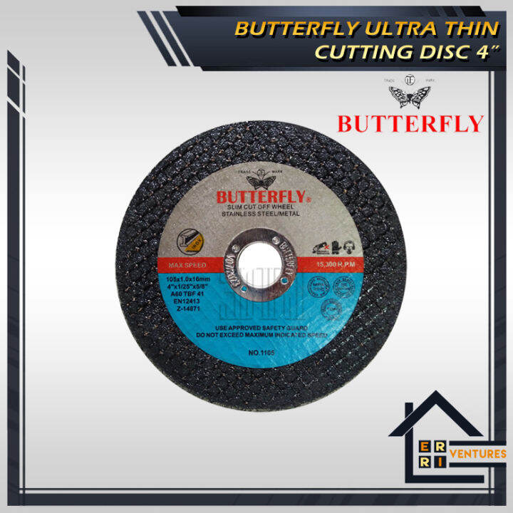 [Butterfly] Ultra Thin Cutting Disc 4" (Stainless/Metal) | Lazada PH