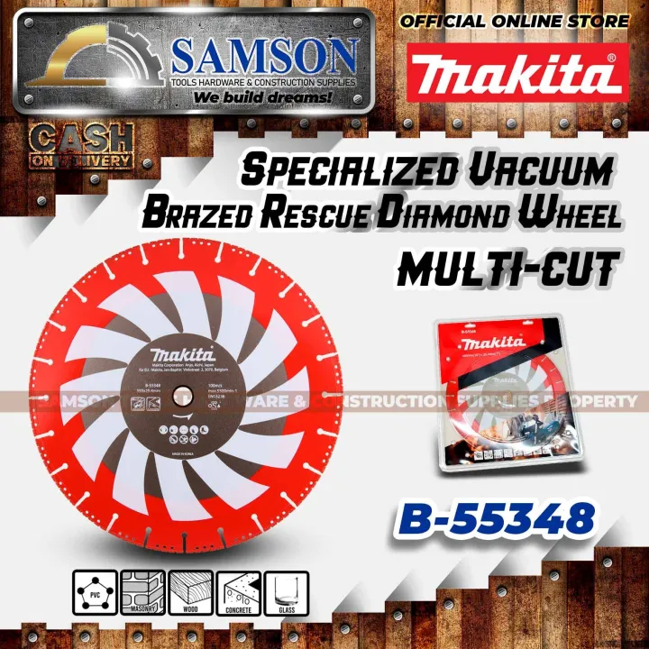 MAKITA 350mm 14" Specialized/Vacuum Brazed Rescue Diamond Wheel (B ...