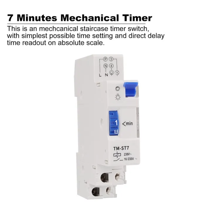 OSMAN SINOTIMER TM-ST7 220V 7 Minutes Mechanical Timer Single Module ...