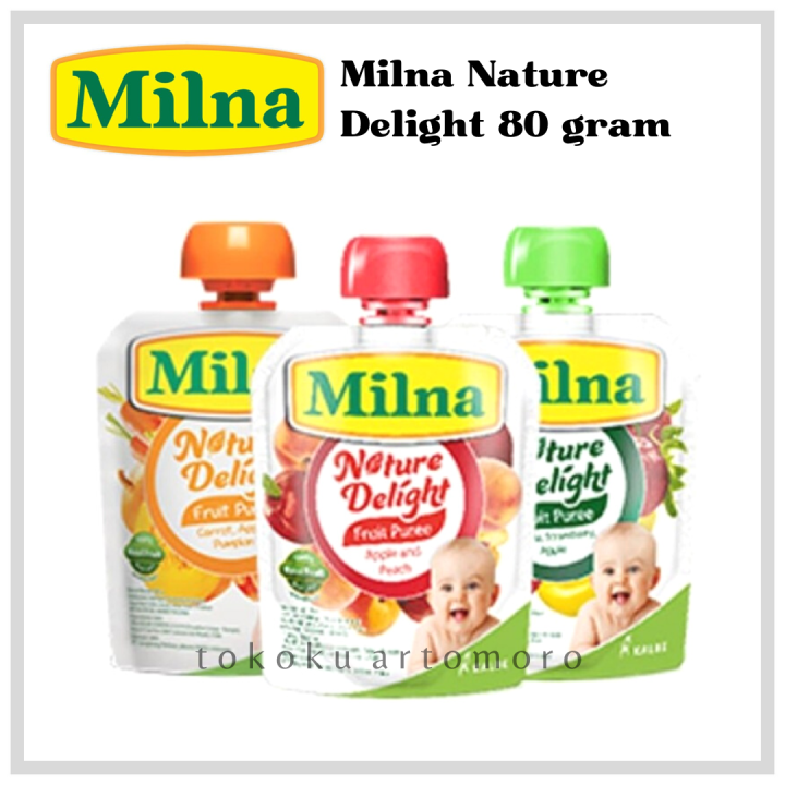 Milna Nature Delight Fruit Puree 80 gram - Jus Buah Bayi - Pendamping ...