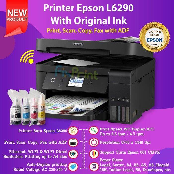 Epson L6290 WiFi Duplex All In One Ink Tank Printer With ADF Print Scan ...