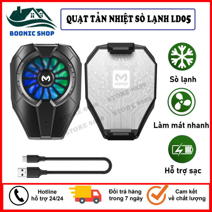 🎁 Gaming LD05 🎁 Quạt Tản Nhiệt Điện Thoại MEMO LD05 - Quạt Tản Nhiệt Điện Thoại Sò Lạnh Gaming ...