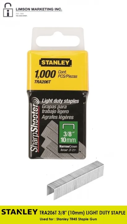 Stanley Staple Wire for Stanley TR45 and Arrow® JT-21 Gun Tackers ...