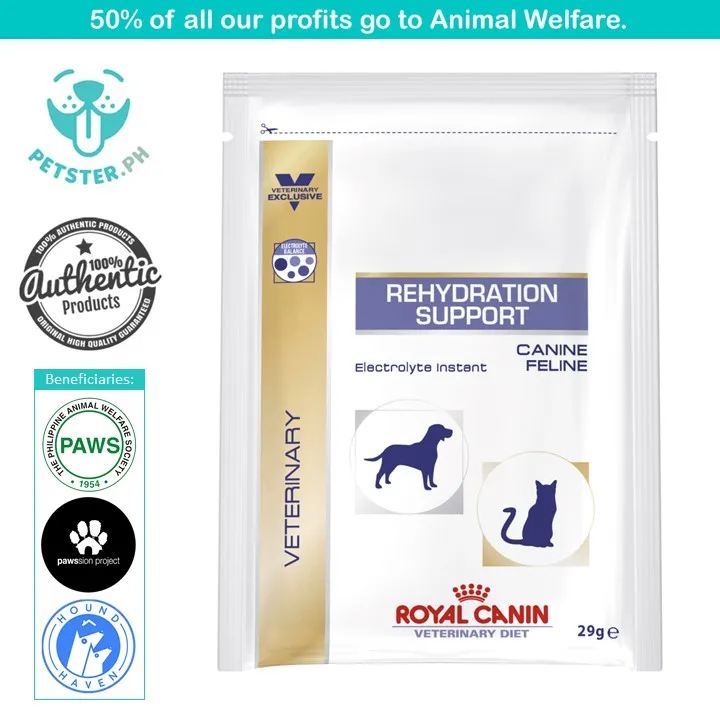 Royal Canin Rehydration Support (Electrolyte Powder) Cat and Dog 29g ...