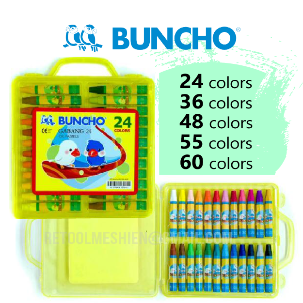 Grab and Go Colourful Oil Pastel Buncho Gabang Crayon 24/36/48/55/60 ...