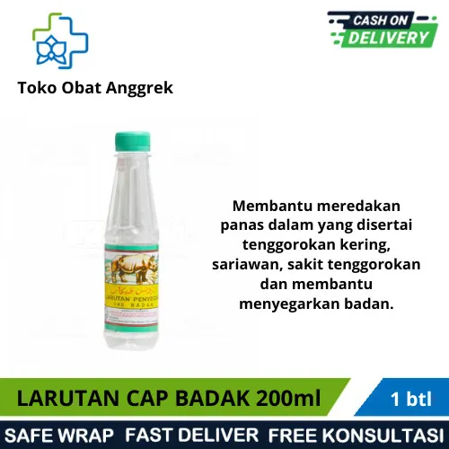 LARUTAN CAP BADAK 200ml/UNTUK SAKIT TENGGOROKAN/SARIAWAN/PENYEGAR | Lazada Indonesia