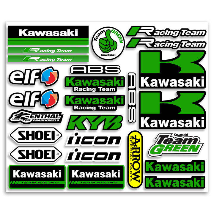 กันน้ำรถจักรยานยนต์ Kawasaki สติกเกอร์โลโก้สำหรับ Z900 Z750 Z800 Z1000 ...