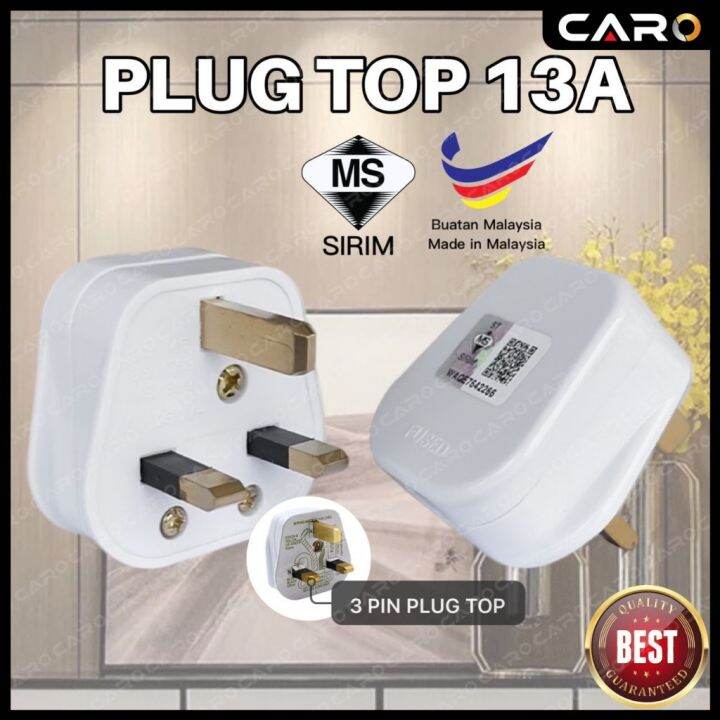 13A 3 PIN PLUG TOP SOCKET SIRIM APPROVED PLUG TOP | Lazada