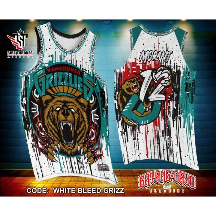 WHITE BLEED GRIZZ JERSEY FULL SUBLIMATION PRINT | Lazada PH