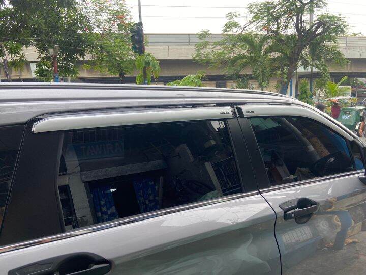 Toyota Veloz 2022 Solid Two Tone Rain Gutter Door Visor | Lazada PH
