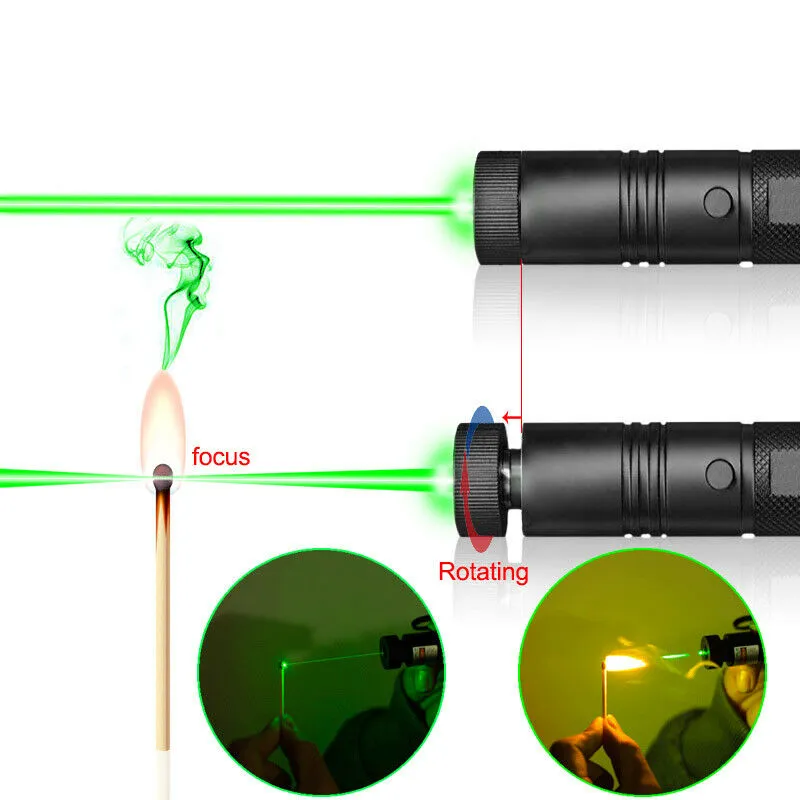Gadget Laser Torch Green เลเซอร์แสงสีเขียว+ถ่านชาร์จ 2500mAh+เครื่อง ...