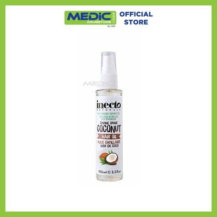 [Bundle of 4] Inecto Naturals Divine Shine Coconut Hair Oil 100 ML - By ...