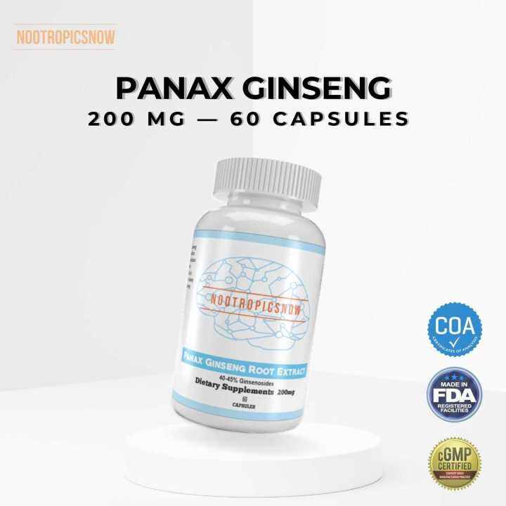 Natural Stamina Support: Panax Ginseng - 60 Capsules, 60 Servings 200 ...