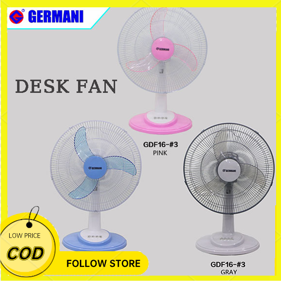 Germani Electric Desk Fan Stand Fan High Performance Speed Plastic Fan ...