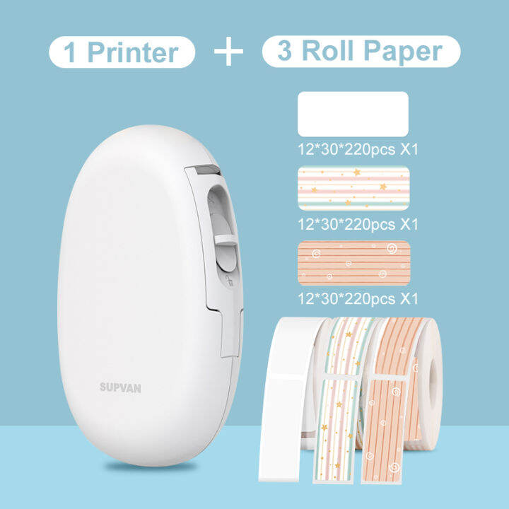 Supvan Mini Sticker Labeler Bluetooth Thermal Labeling Machine Portable Printers Wireless Label ...