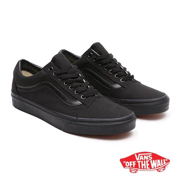 [ลิขสิทธิ์แท้] Vans Old Skool Classic Black Black รองเท้า แวนส์ โอวส