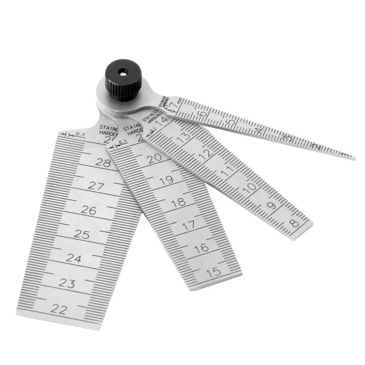 {hot} Wedge Feeler Gauge Clearance Ruler Taper Gauge Gap Ruler Metric ...