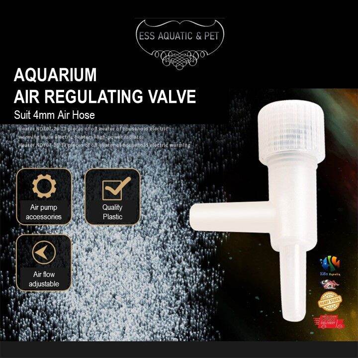 Aquarium Air regulating valve for 4mm air hose, air hose connector, air ...