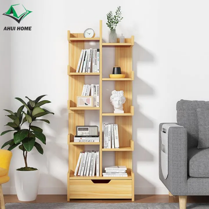 AHUI HOME ชั้นหนังสือ ตู้หนังสือ ชั้นวางของ ชั้นเก็บของ ชั้นวางตั้งพื้น ...