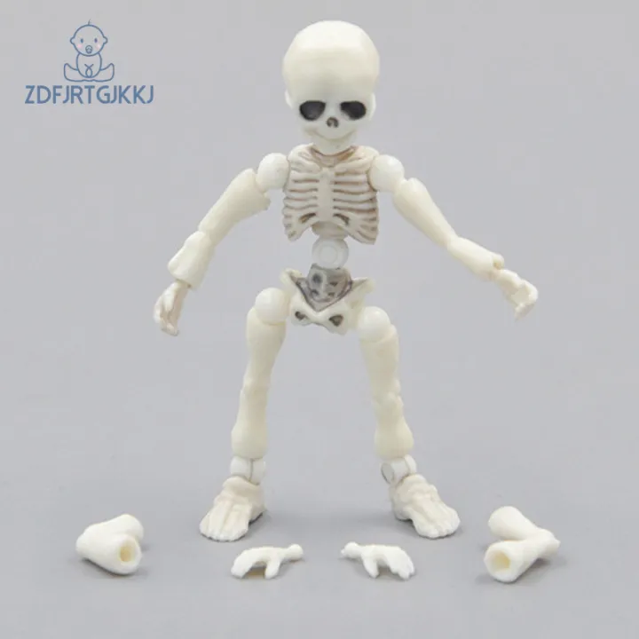Mini Movable Bones Skeleton Human Model Skull Full Body Figure Toy ...