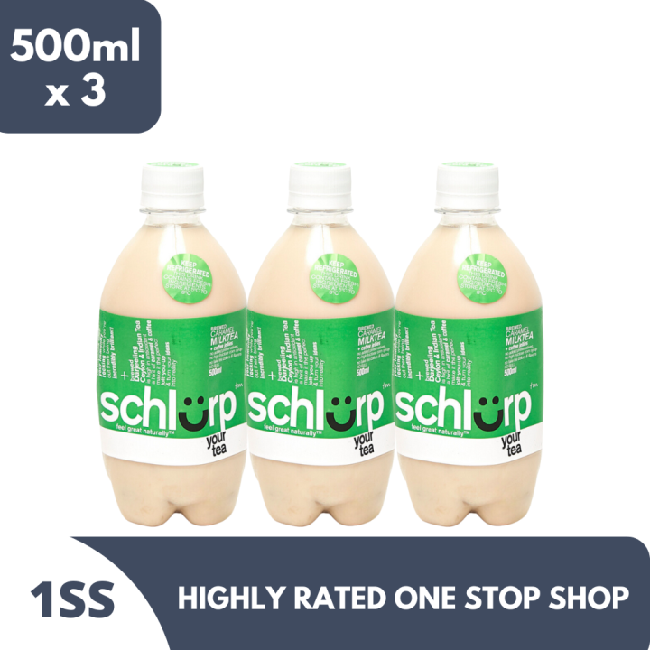 Schlurp Brewed Caramel Milktea 500mL x 3 | Lazada PH