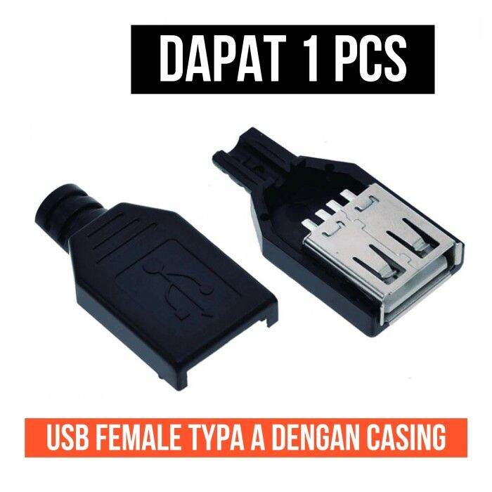 Tipe A Kasing Casing Socket Connector Usb Female Type A - 90 4 pin ...
