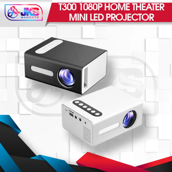 T300 Micro Mini HD Projector 1080P Home LED Portable Projector | Lazada PH