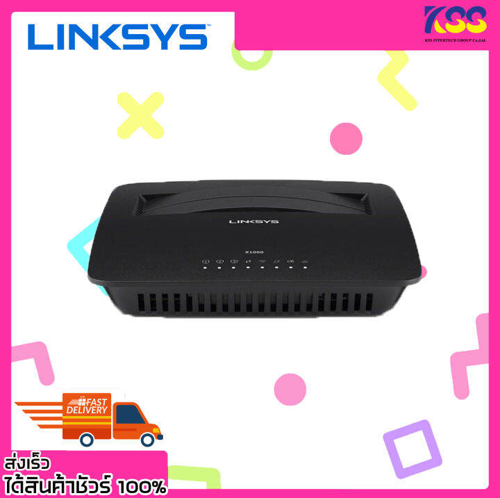 โมเด็มเราเตอร์ Linksys ADSL2+ Wireless Modem Router รุ่น X1000 พร้อมส่ง ...