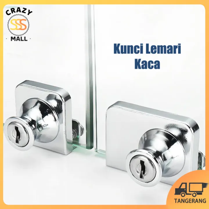 Kunci Lemari Pintu Kaca Glass Cabinet Showcase Lock Kunci Lemari Rak ...