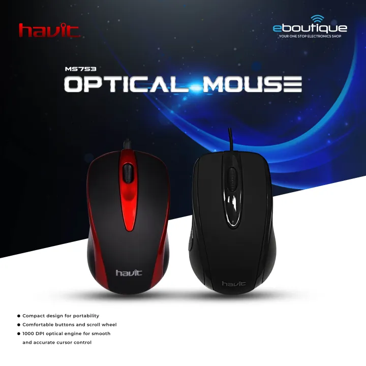 HAVIT Optical Mouse for Laptop/Computer (MS753) | Lazada PH