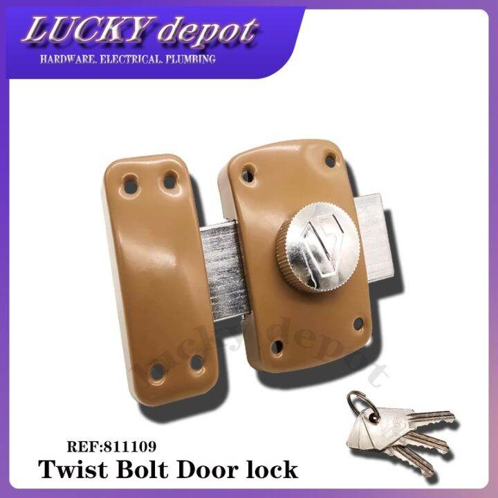 REF:811109 HEAVY DUTY TWIST BOLT DOOR LOCK (CARLO) | Lazada PH