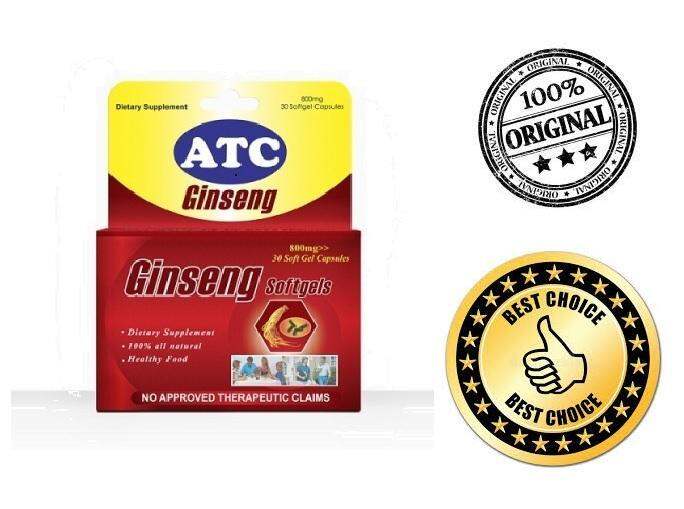 ATC Healtcare Ginseng Softgels, 800mg, Dietary Supplement, 1 box, 30 ...