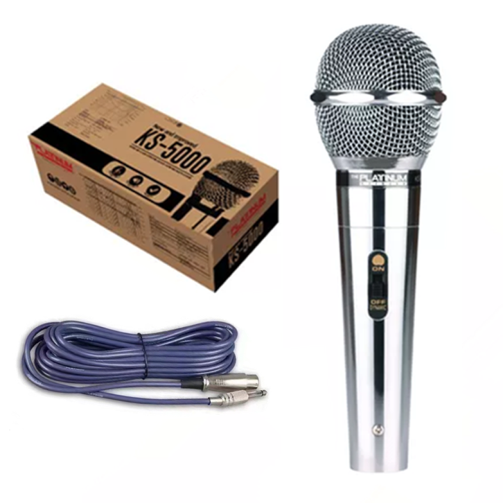 Original Smilee Platinum Karaoke KS-5000 High-End Dynamic Wired Mic | Lazada PH