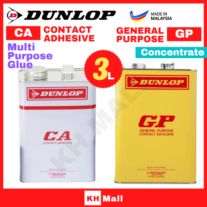 DUNLOP 3Litre ADHESIVE CA CONTACT ADHESIVE GLUE GUM / FORMICA GUM / GP ...