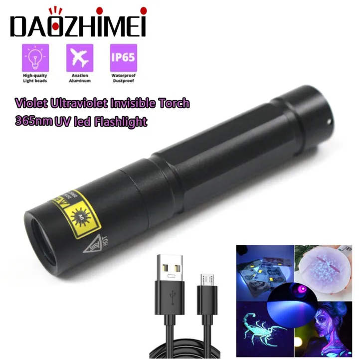 UV Flashlight Black Light 365 nm Ultraviolet Torch Blacklight Detector for Dry Pets Urine amp ...