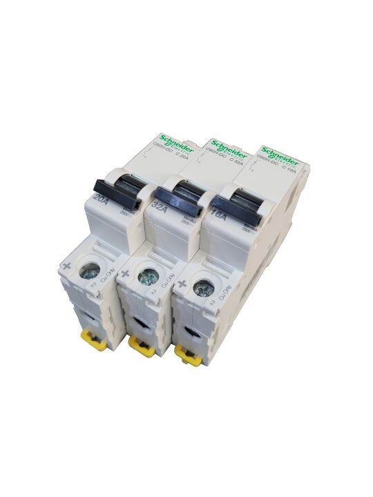 Schneider Acti 9 C60H-DC 1Pole (16A/ 20A/ 32A) Miniature Circuit Breaker (MCB) | Lazada