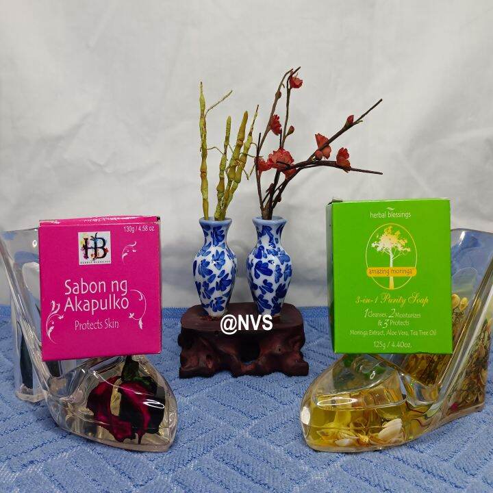 HERBAL BLESSING AMAZING MORINGA 3 IN 1 PURITY SOAP & SABON NG AKAPULKO ...