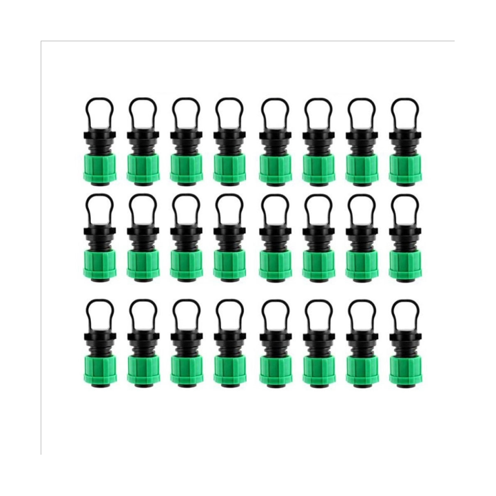 24pcs Drip Irrigation Tubing End Cap Plug Drip End Cap Fitting For With