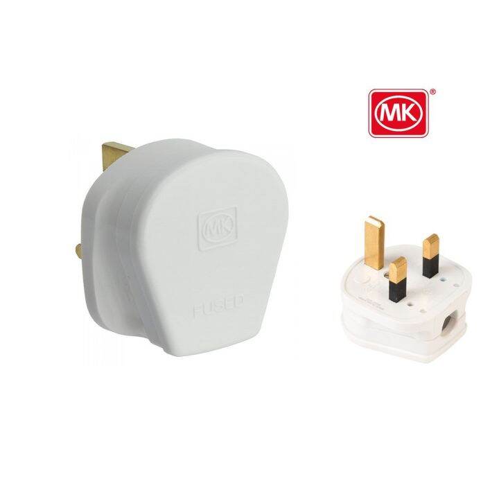 MK Electric 13A Plug Top White | Lazada