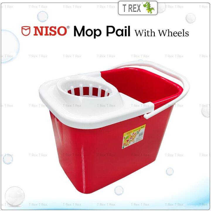 Niso 5 Gallon Mop Pail / Plastic Mop Bucket with Cover Set / Mopping ...