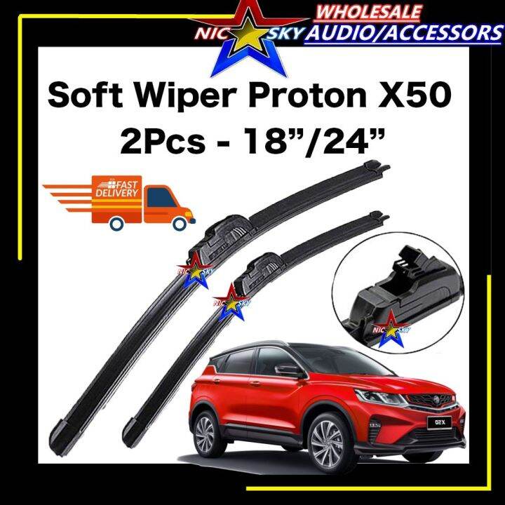 (1 Pair) High Quality Soft Wiper Rubber - Proton X50 18''/24'' | Lazada