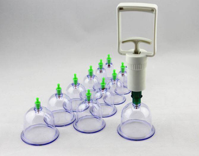 Vacuum Cupping Therapy Set 12 pcs for Acupressure Massage Body Pain ...