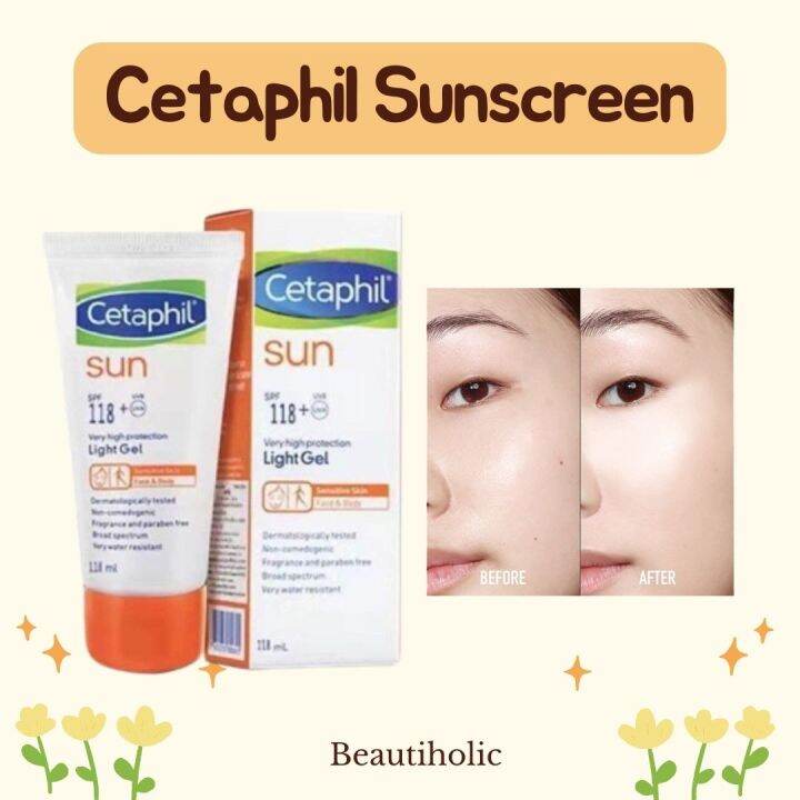 Original Cetaphil Sun SPF50 Gel 50ml For Sensitive Skin Face Sunblock ...