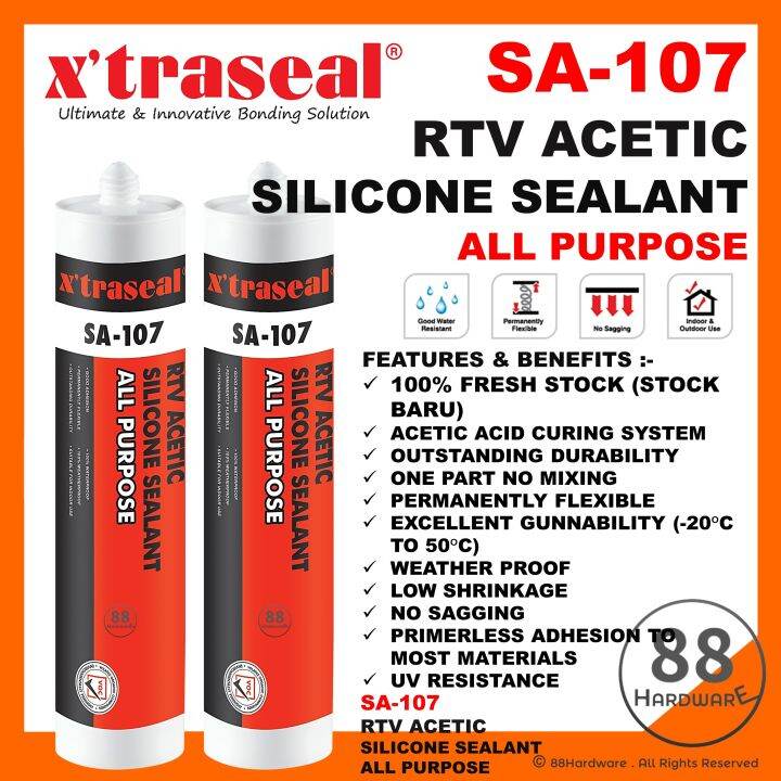【100% Fresh Stock】xtraseal v-tech all purpose SA-117 SA-107 acetic silicone sealant / silicon ...