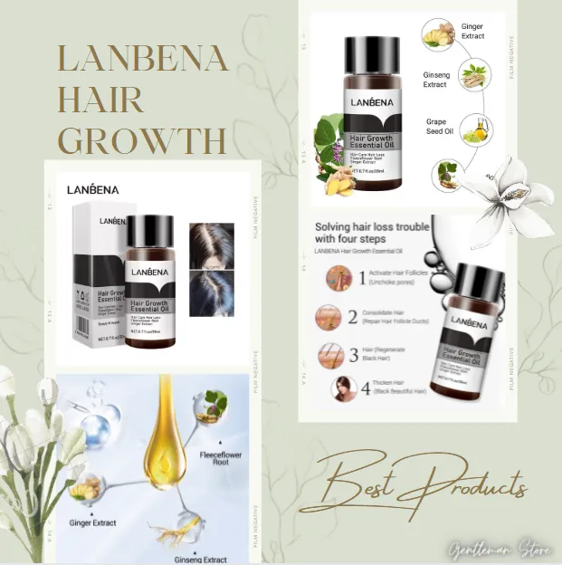 Gms Lanbena Hair Growth Essential Oil Hair Loss Treatment Prevent
