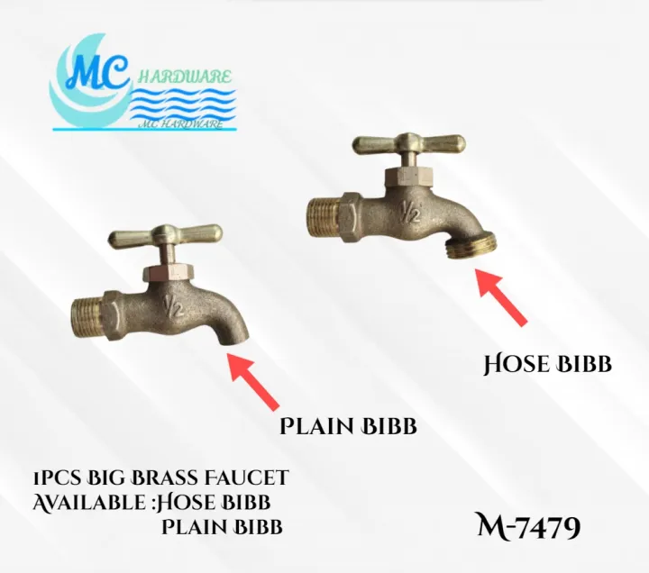M-7479 1pcs Big Brass Faucet Hose Bibb & Plain Bibb | Lazada PH
