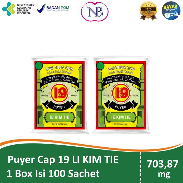 OBAT SAKIT KEPALA PUYER CAP19 | 700MG | 1 BOX [ Isi 100 pcs] | Lazada ...