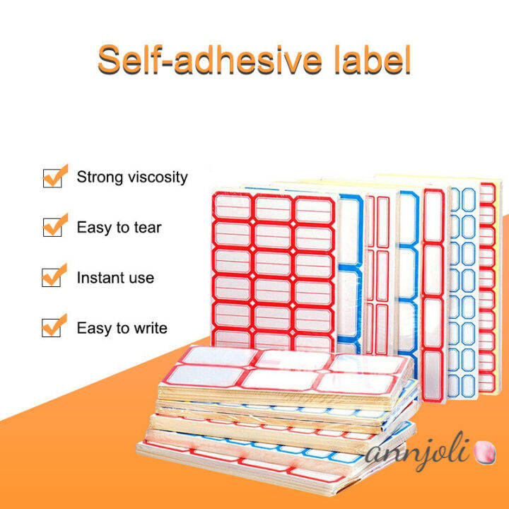 annjoli💗Tulisan Tangan Kosong Self-adhesive Label Harga Stiker Nama ...